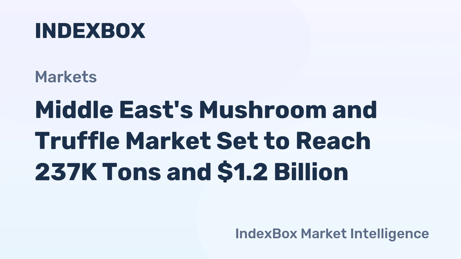 Middle East's Mushroom and Truffle Market Set to Reach 237K Tons and $1.2 Billion