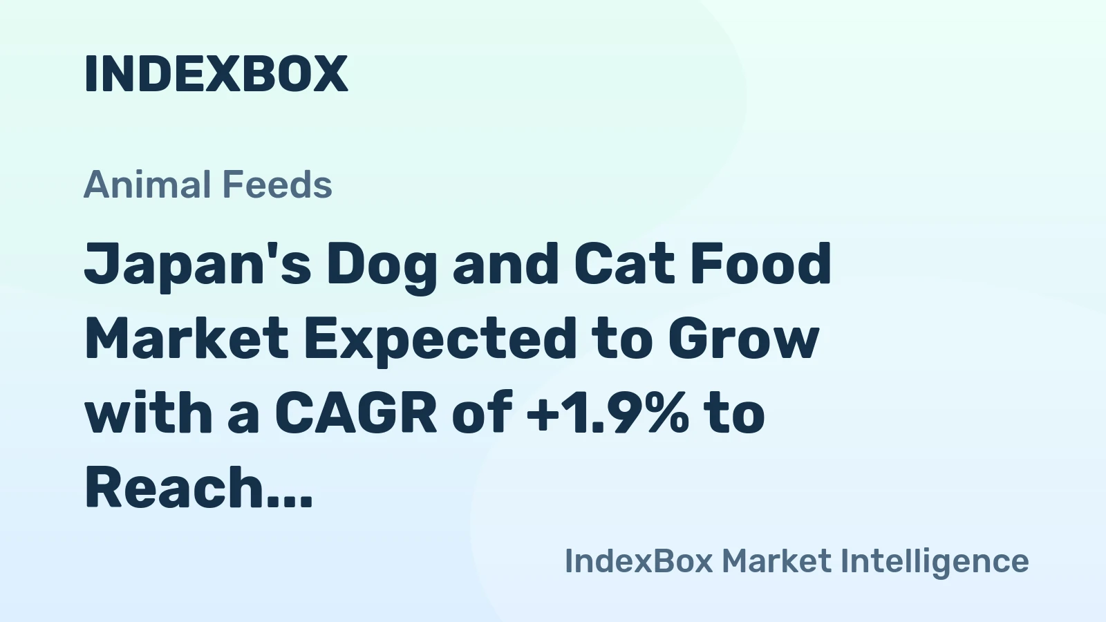 Japan's Dog and Cat Food Market Expected to Grow with a CAGR of +1.9% to Reach $30.8B by 2035