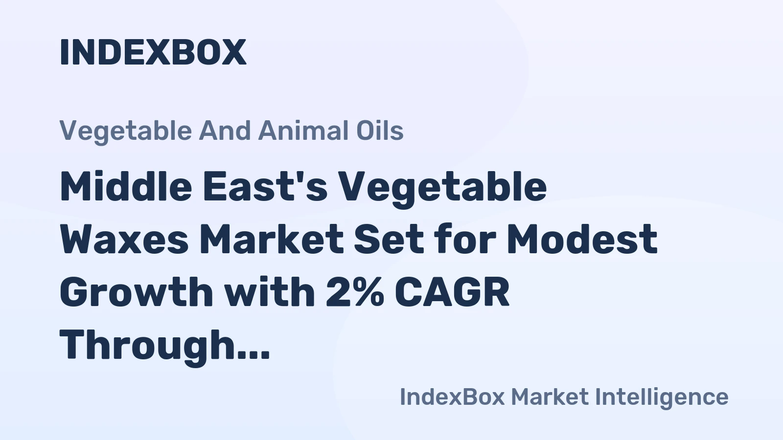 Middle East's Vegetable Waxes Market Set for Modest Growth with 2% CAGR Through 2035