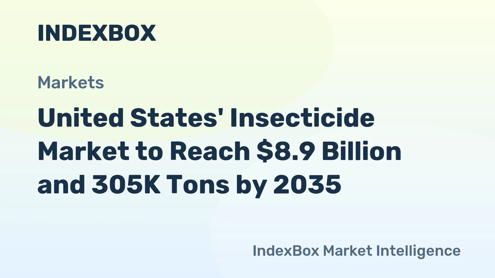 United States' Insecticide Market to Reach $8.9 Billion and 305K Tons by 2035