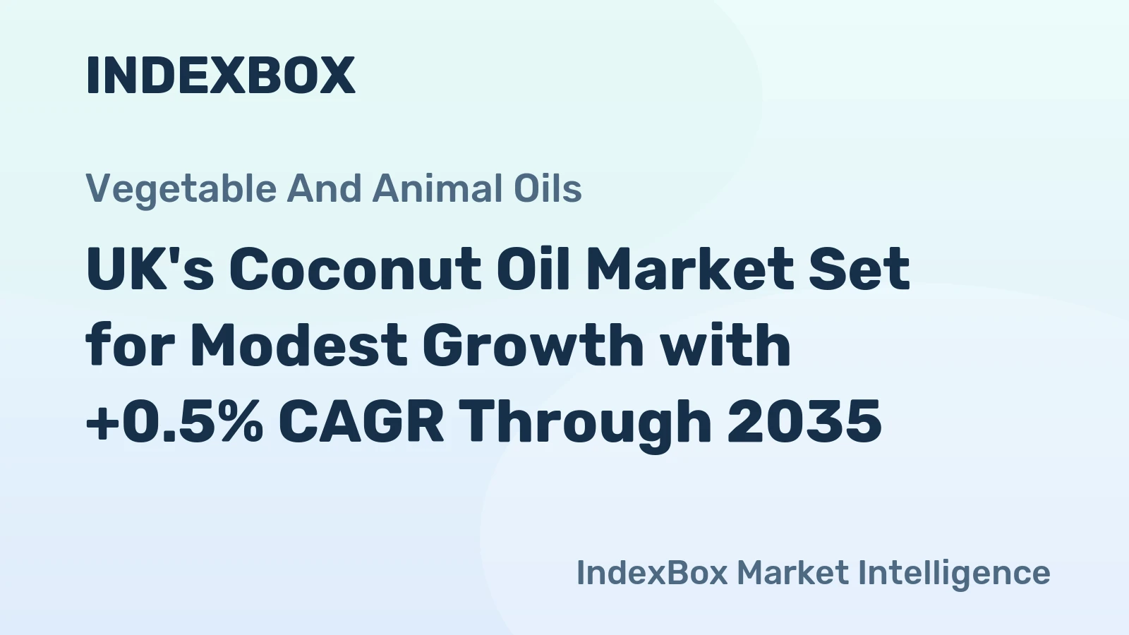 UK's Coconut Oil Market Set for Modest Growth with +0.5% CAGR Through 2035