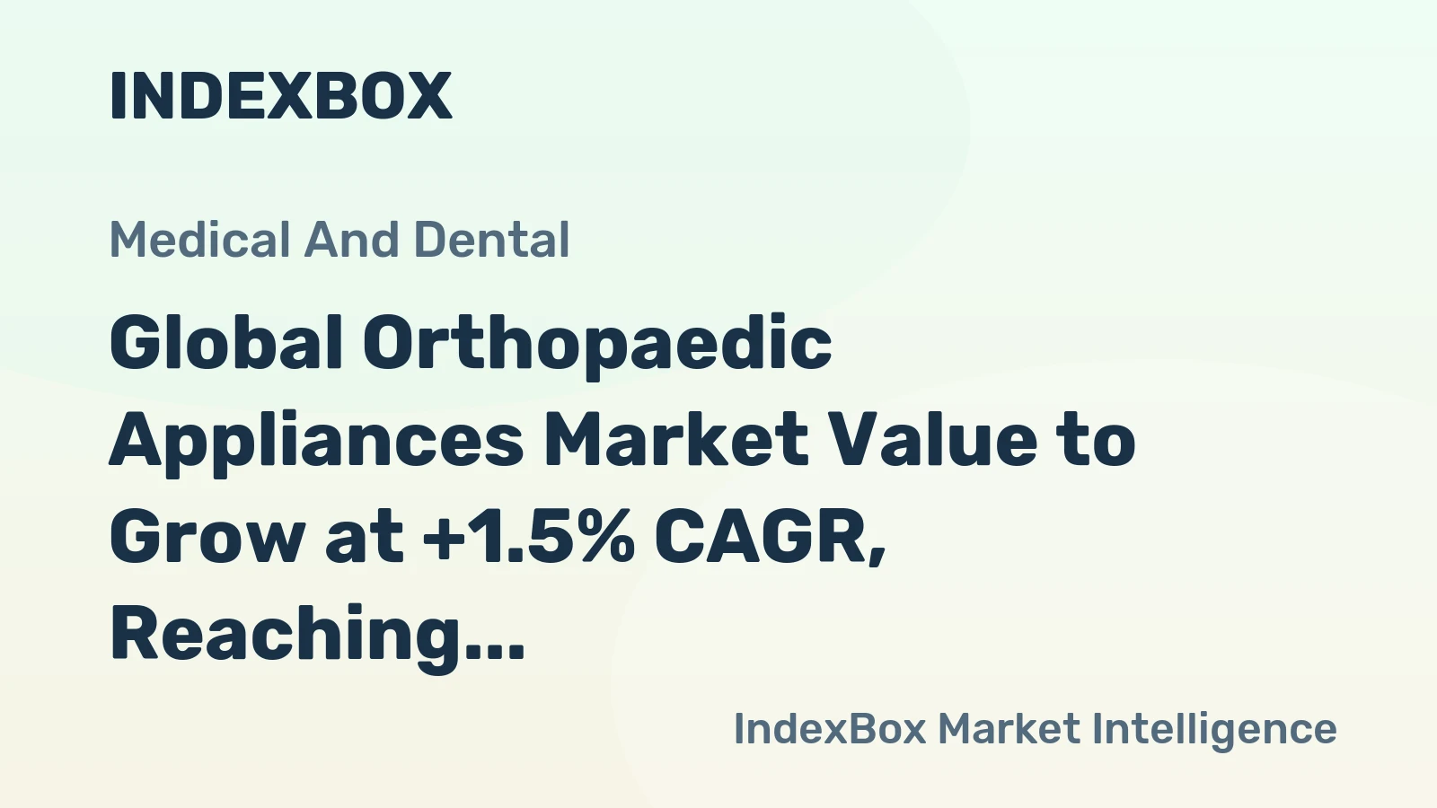 Global Orthopaedic Appliances Market Value to Grow at +1.5% CAGR, Reaching $85.7B by 2035