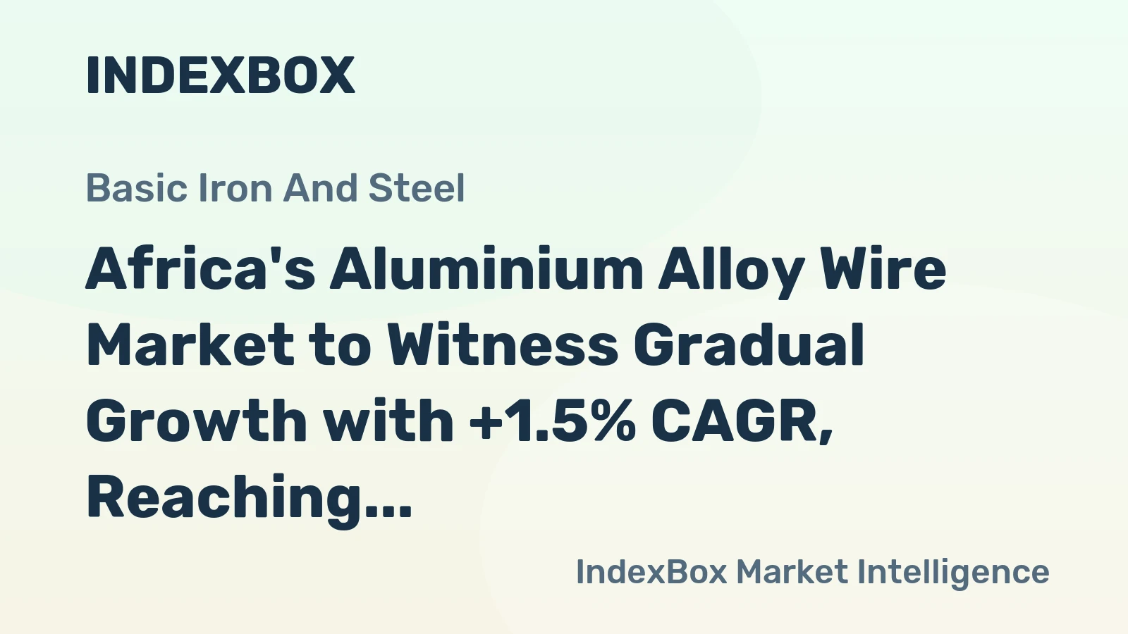 Africa's Aluminium Alloy Wire Market to Witness Gradual Growth with +1.5% CAGR, Reaching $151M by 2035