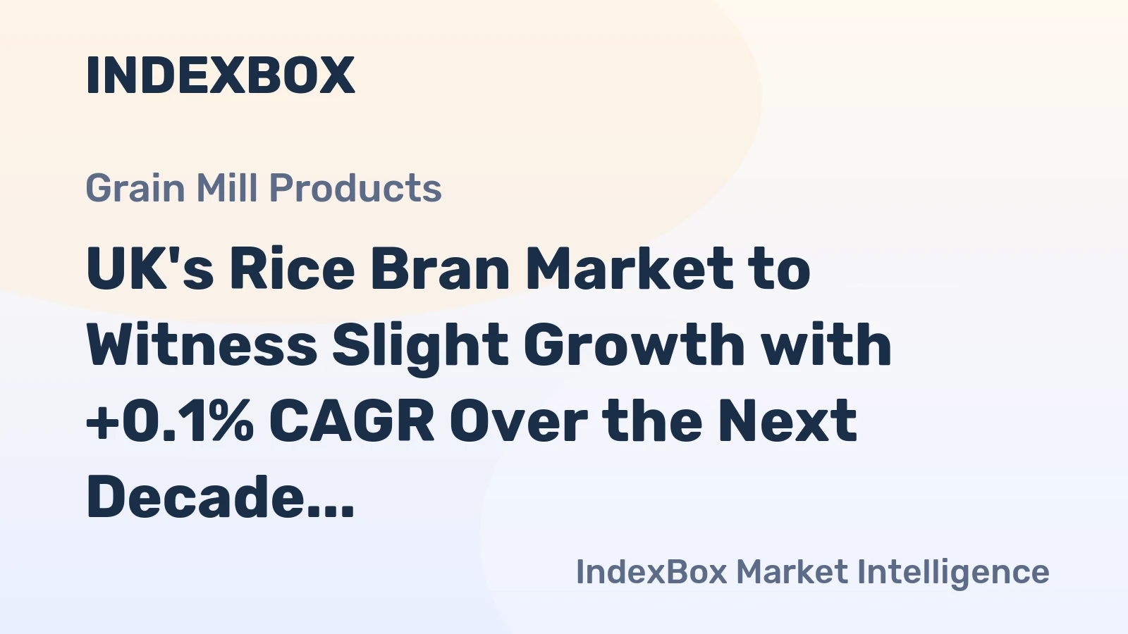 UK's Rice Bran Market to Witness Slight Growth with +0.1% CAGR Over the Next Decade