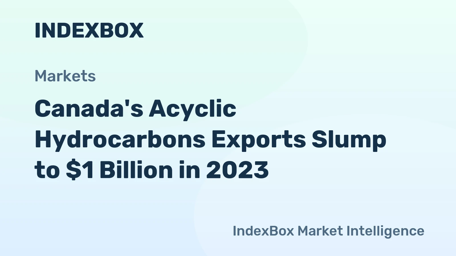 Canada's Acyclic Hydrocarbons Exports Slump to $1 Billion in 2023