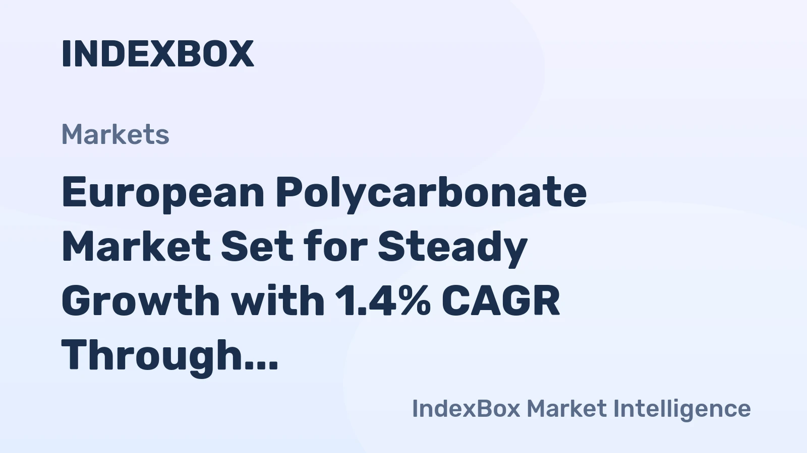 European Polycarbonate Market Set for Steady Growth with 1.4% CAGR Through 2035