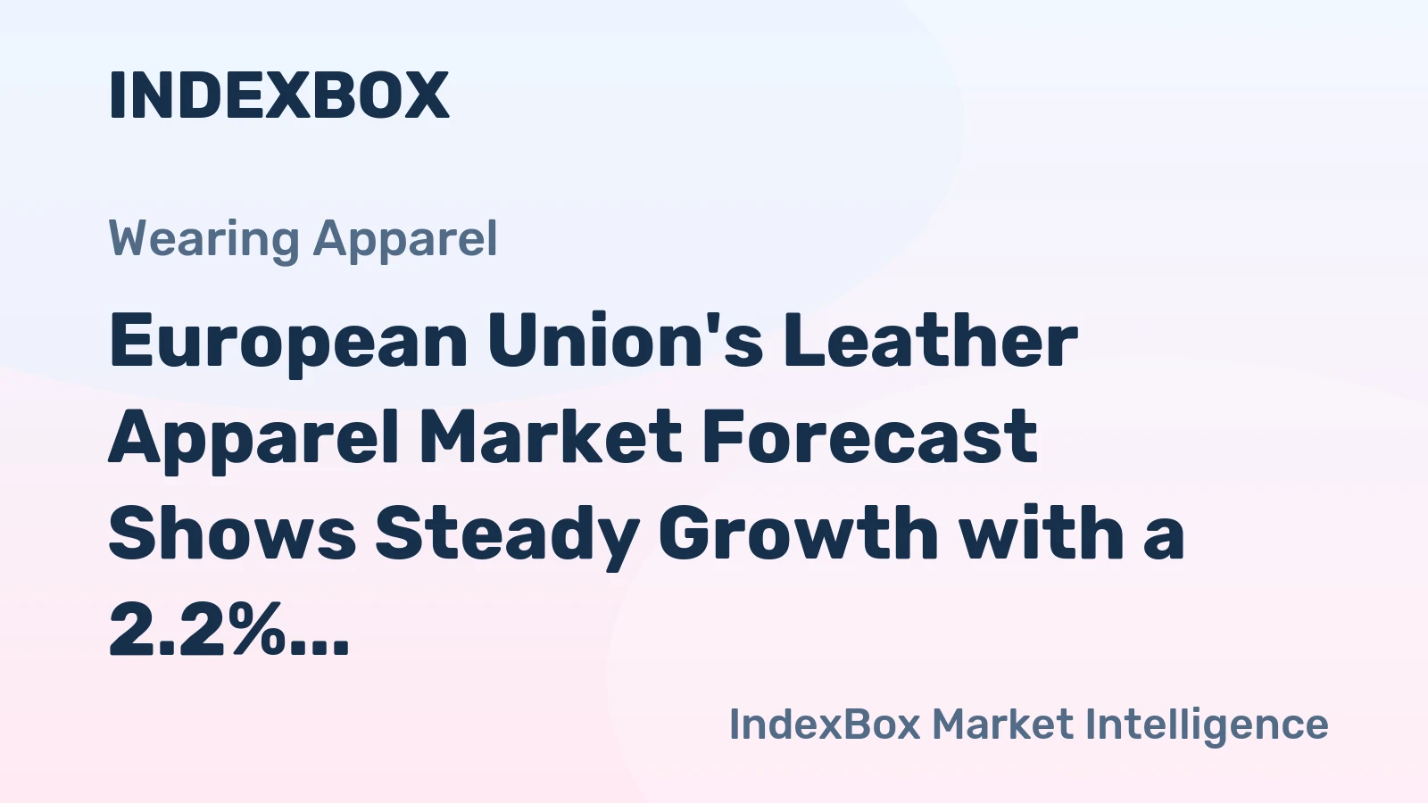 European Union's Leather Apparel Market Forecast Shows Steady Growth with a 2.2% CAGR in Value