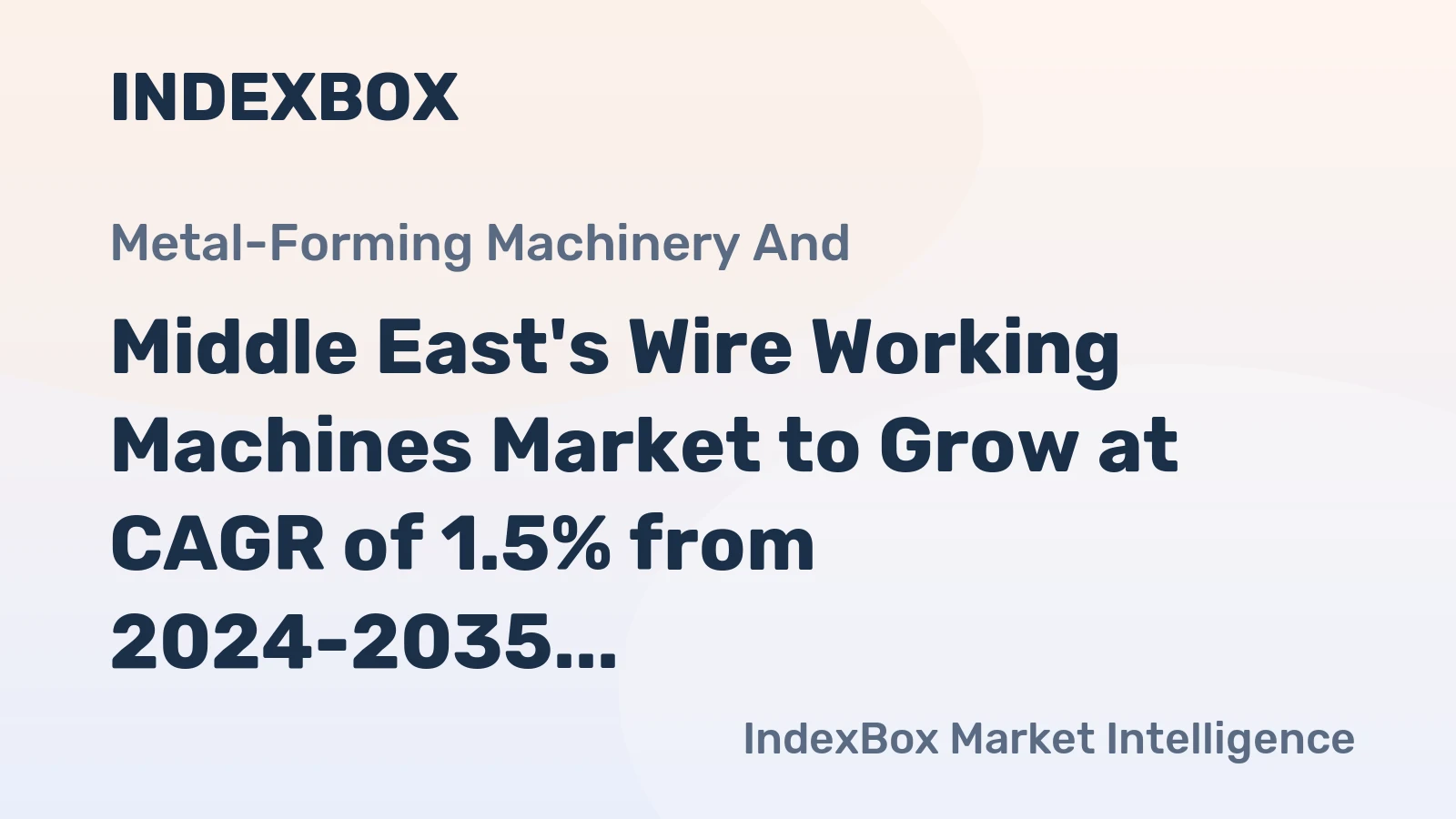 Middle East's Wire Working Machines Market to Grow at CAGR of 1.5% from 2024-2035, Reaching 3.2K Units by 2035
