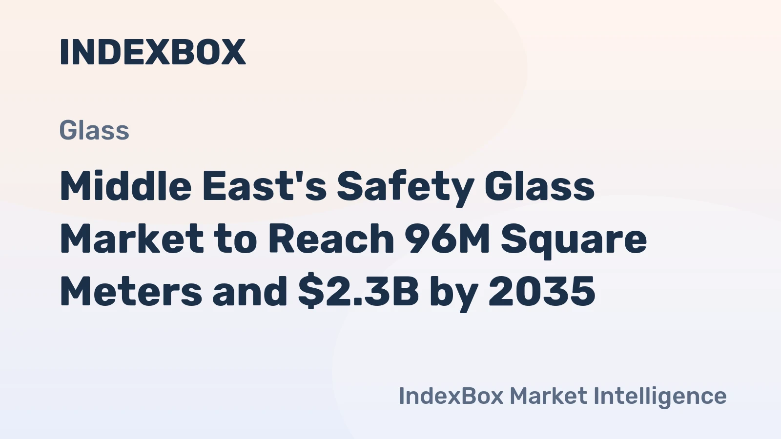 Middle East's Safety Glass Market to Reach 96M Square Meters and $2.3B by 2035