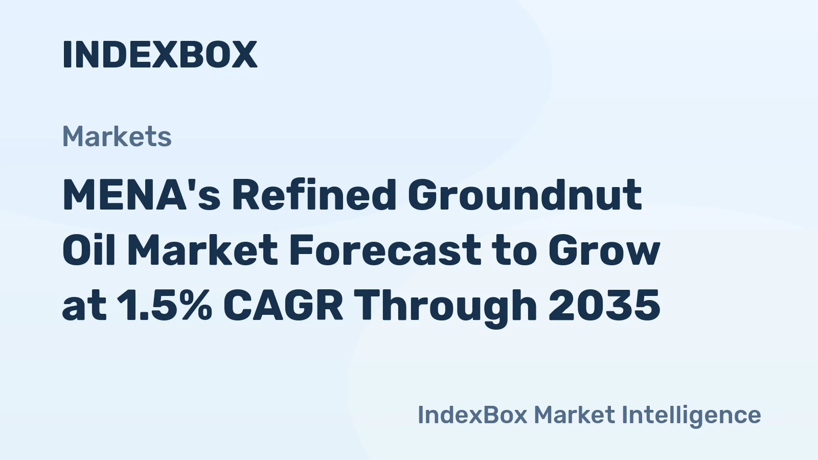MENA's Refined Groundnut Oil Market Forecast to Grow at 1.5% CAGR Through 2035