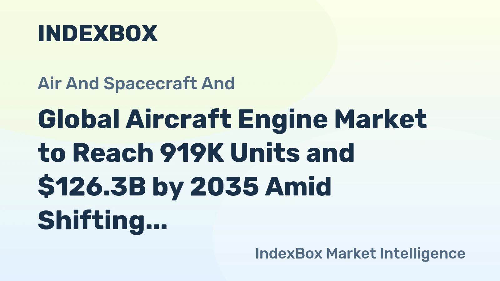 Global Aircraft Engine Market to Reach 919K Units and $126.3B by 2035 Amid Shifting Trade Dynamics