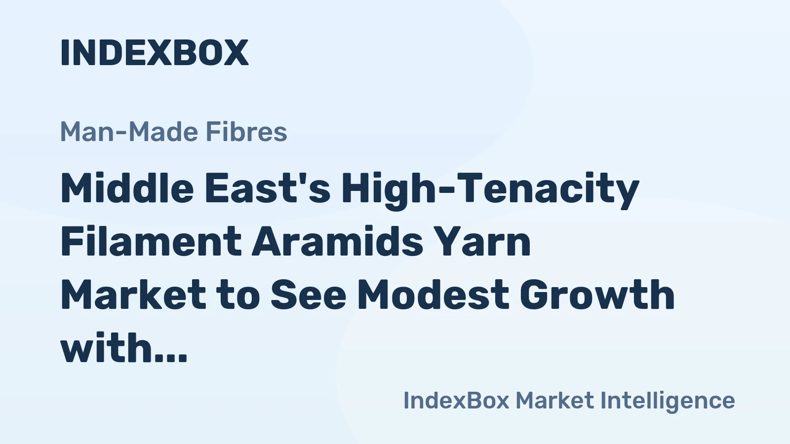 Middle East's High-Tenacity Filament Aramids Yarn Market to See Modest Growth with a +0.5% Volume CAGR