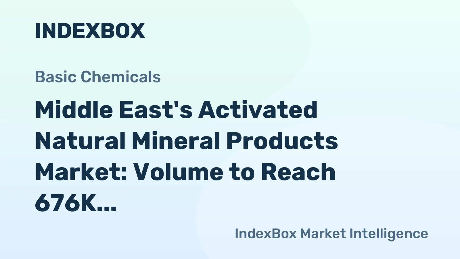Middle East's Activated Natural Mineral Products Market: Volume to Reach 676K Tons and Value to Hit $290M by 2035