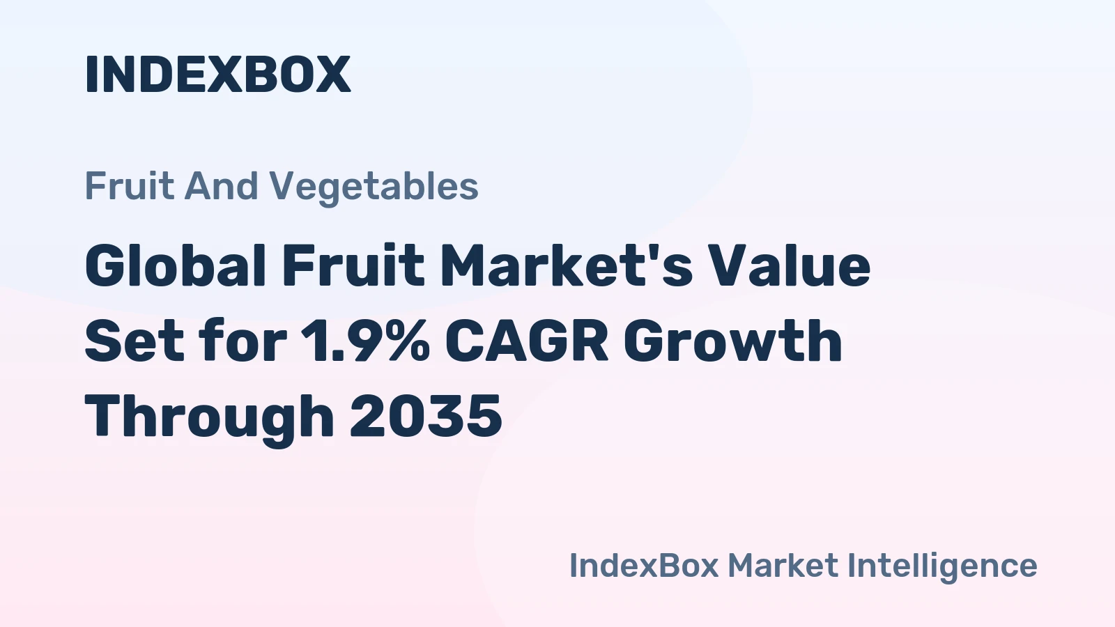 Global Fruit Market's Value Set for 1.9% CAGR Growth Through 2035