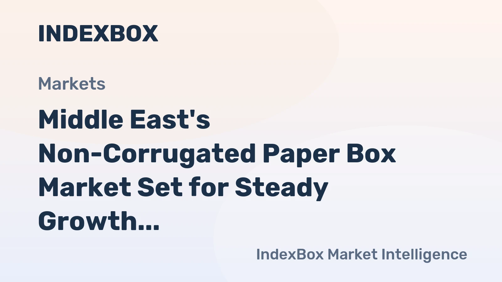 Middle East's Non-Corrugated Paper Box Market Set for Steady Growth with 1.6% CAGR Through 2035