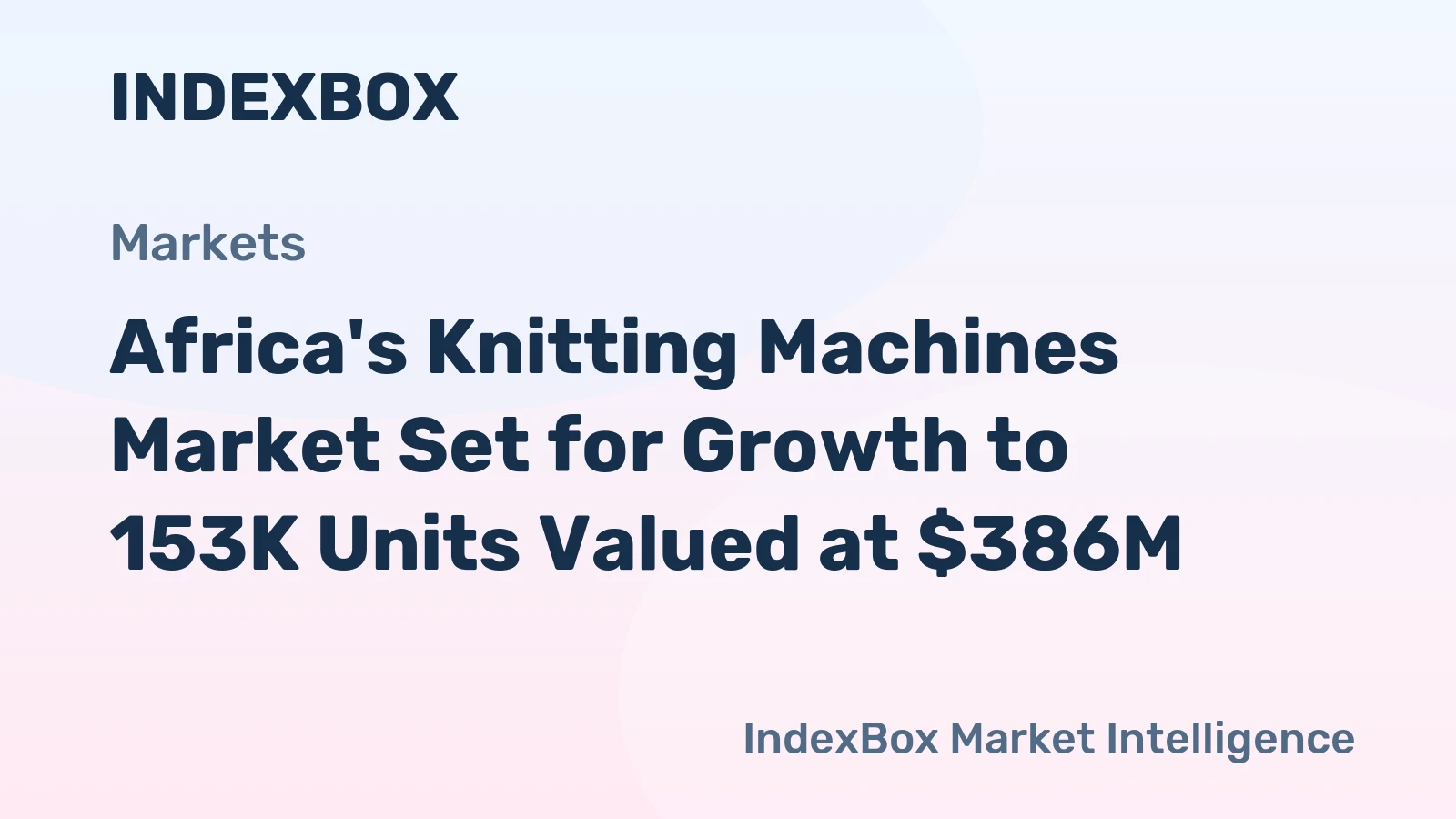 Africa's Knitting Machines Market Set for Growth to 153K Units Valued at $386M