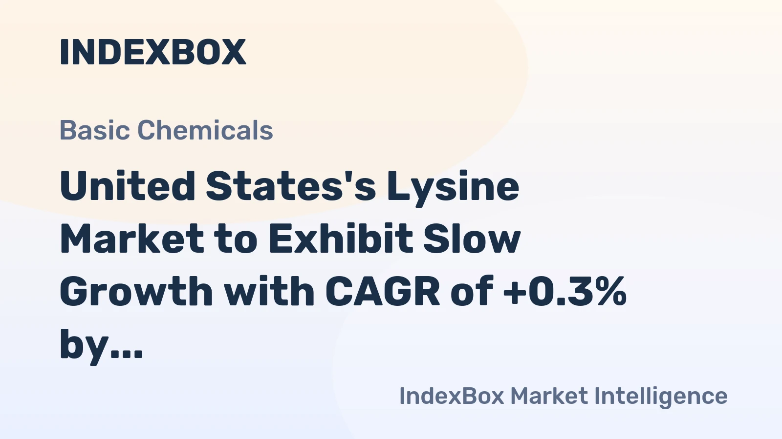 United States's Lysine Market to Exhibit Slow Growth with CAGR of +0.3% by 2035
