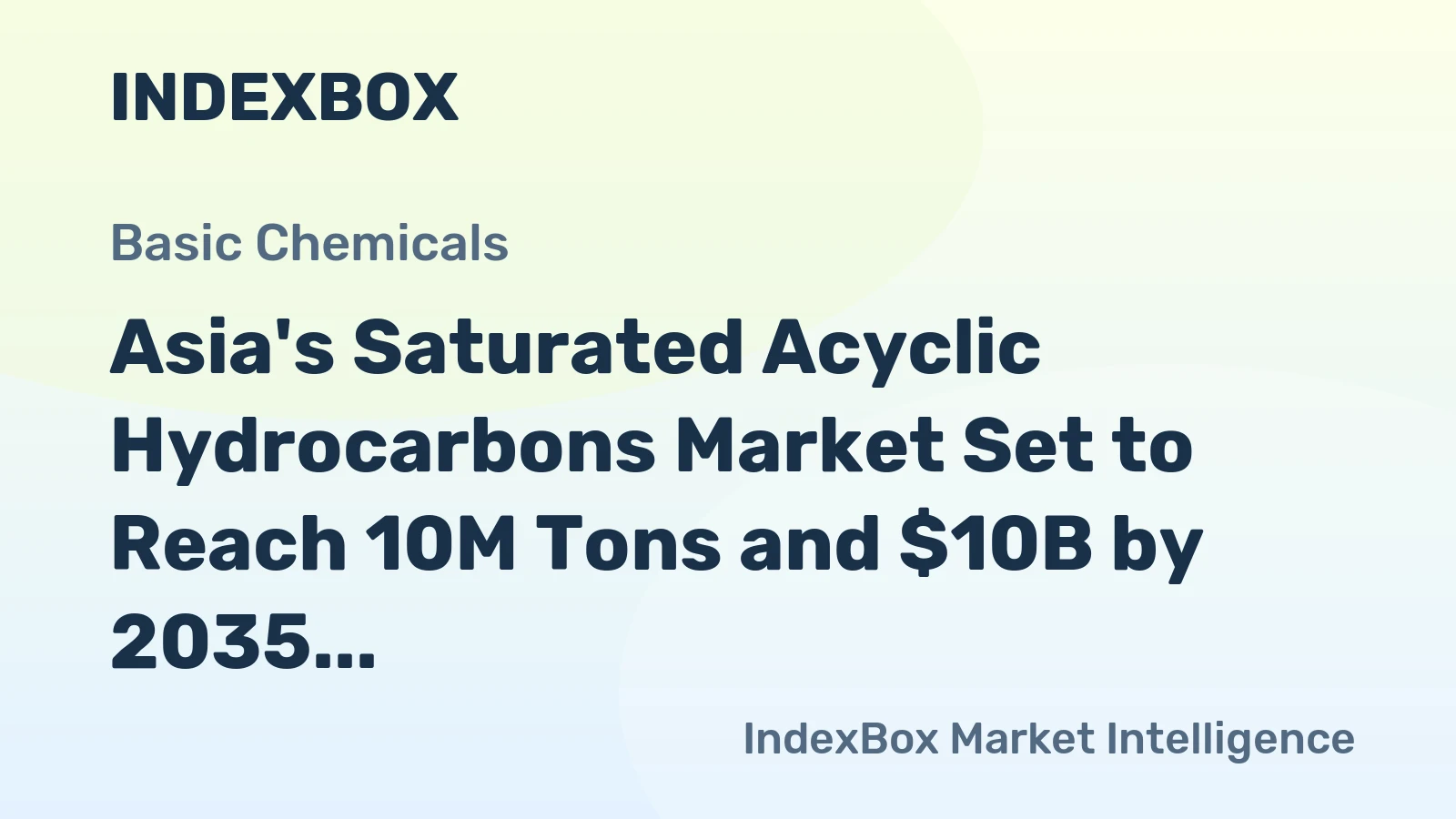 Asia's Saturated Acyclic Hydrocarbons Market Set to Reach 10M Tons and $10B by 2035