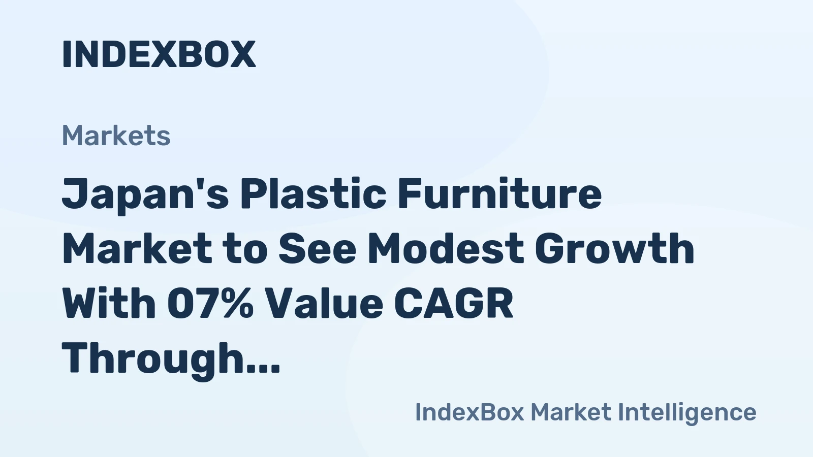 Japan's Plastic Furniture Market to See Modest Growth With 07% Value CAGR Through 2035