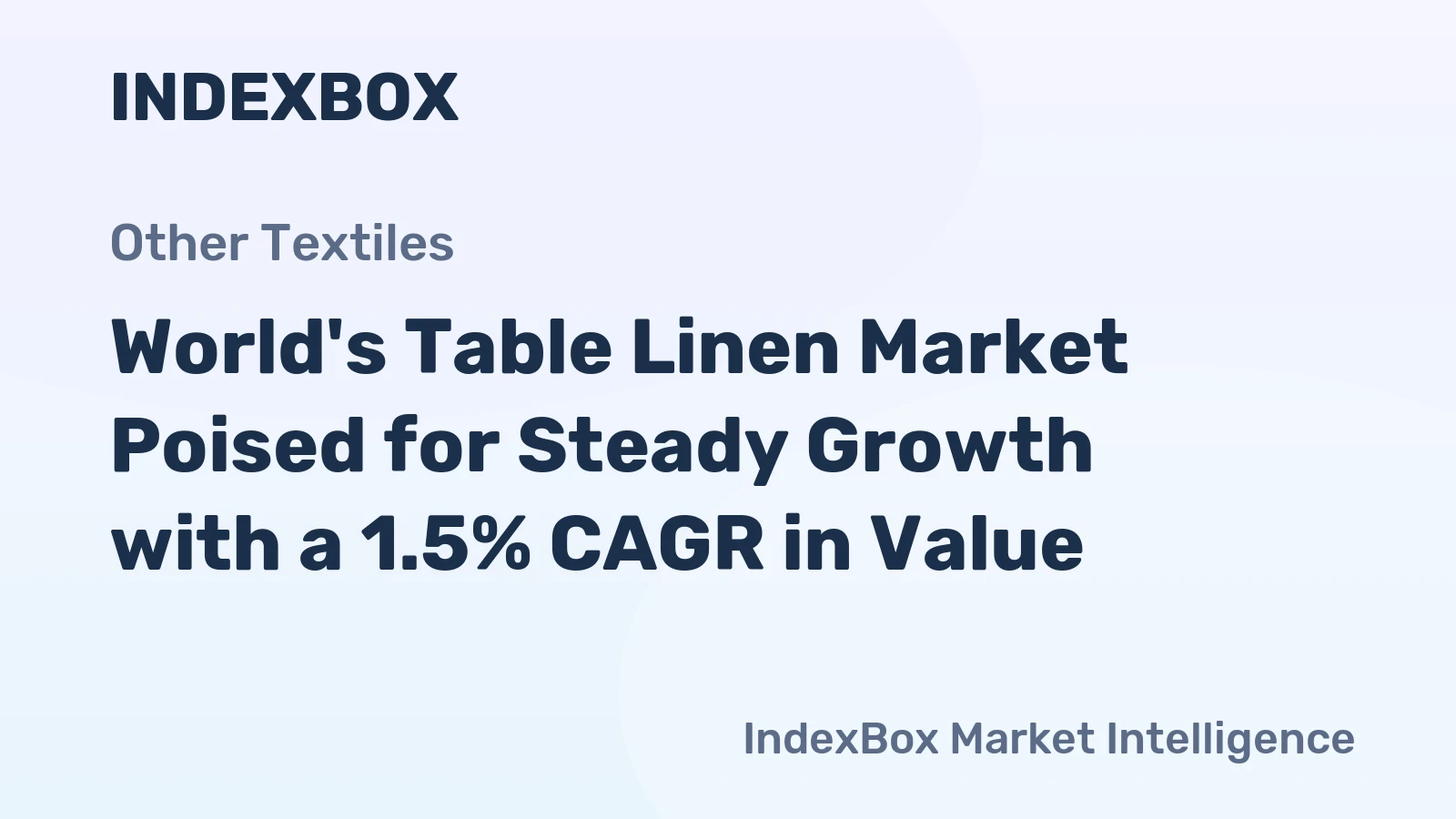 World's Table Linen Market Poised for Steady Growth with a 1.5% CAGR in Value