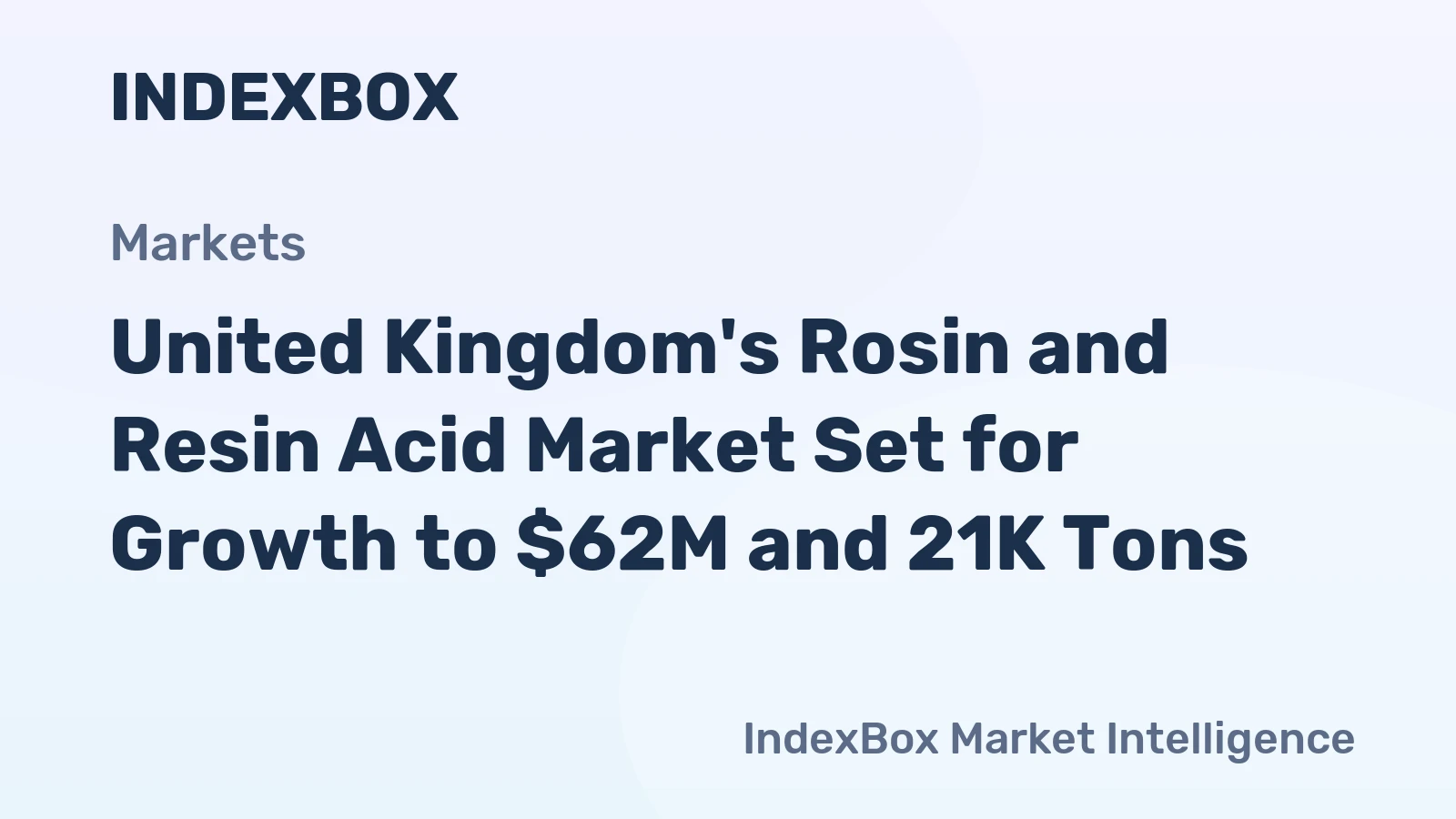 United Kingdom's Rosin and Resin Acid Market Set for Growth to $62M and 21K Tons