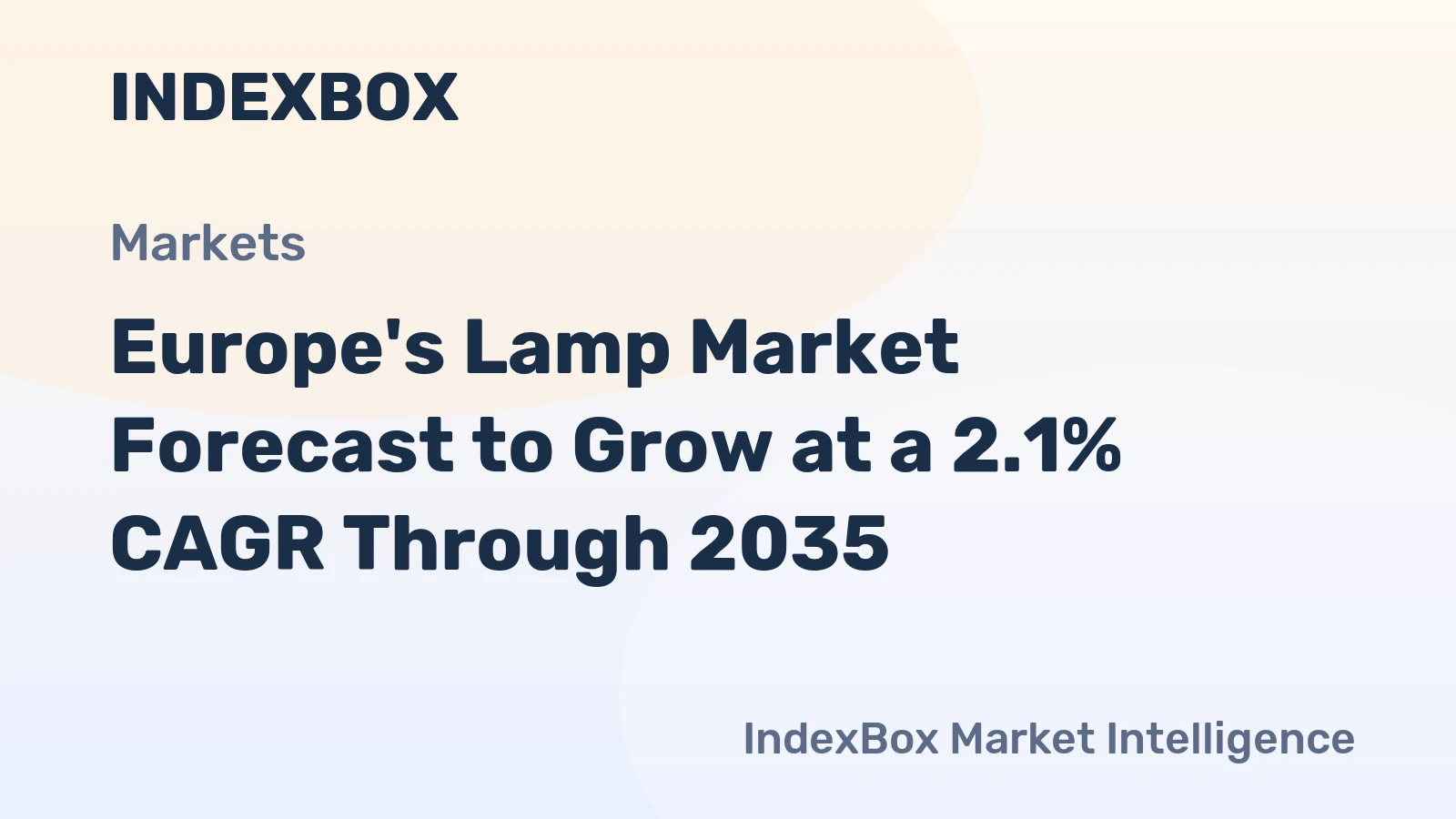 Europe's Lamp Market Forecast to Grow at a 2.1% CAGR Through 2035