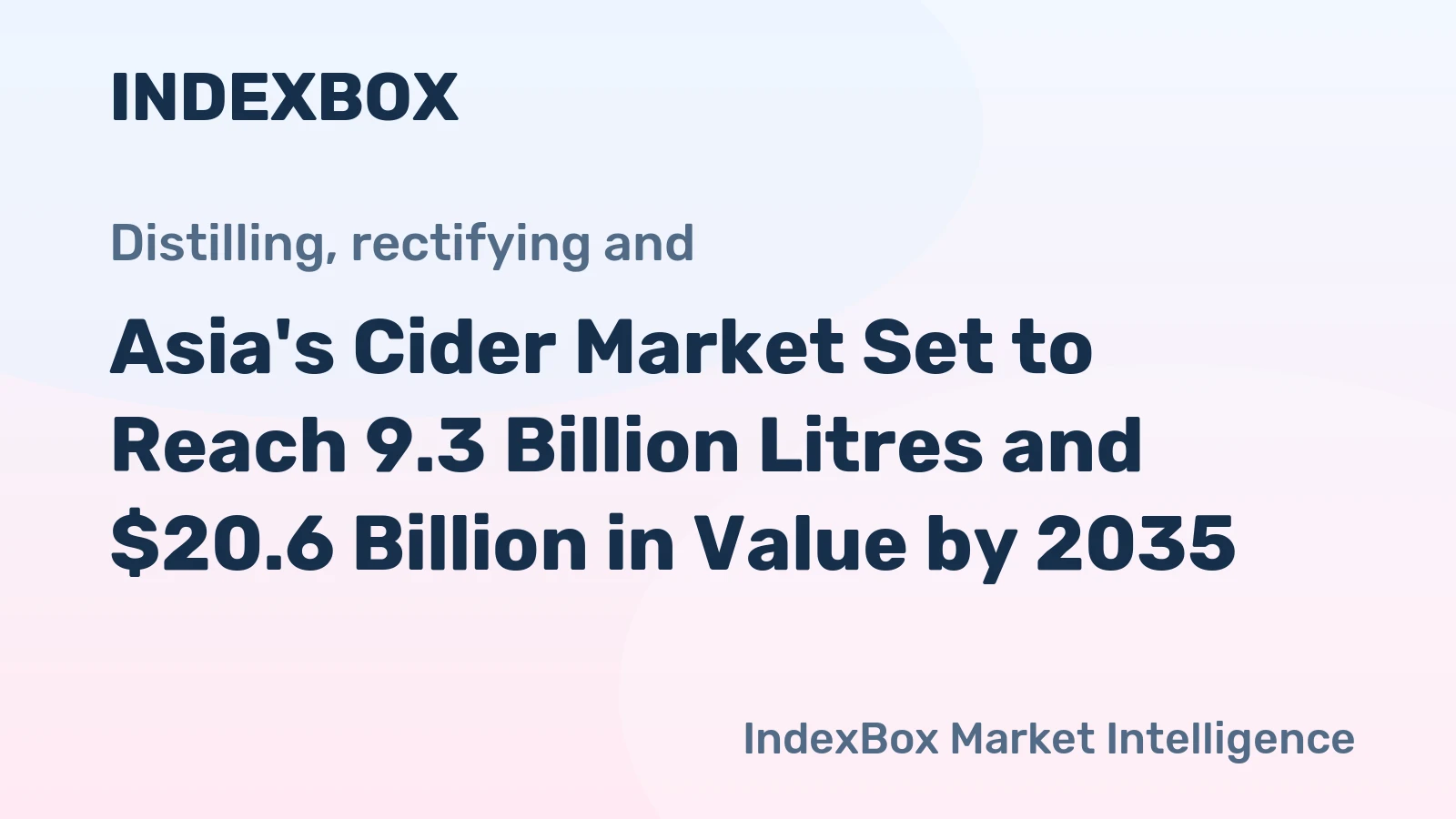 Asia's Cider Market Set to Reach 9.3 Billion Litres and $20.6 Billion in Value by 2035