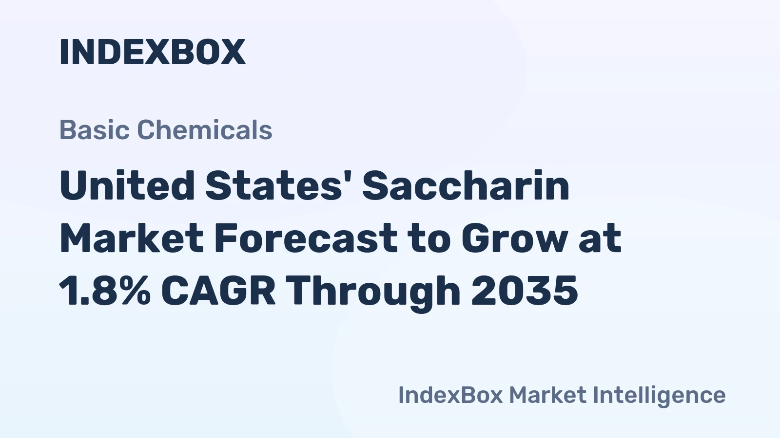 United States' Saccharin Market Forecast to Grow at 1.8% CAGR Through 2035