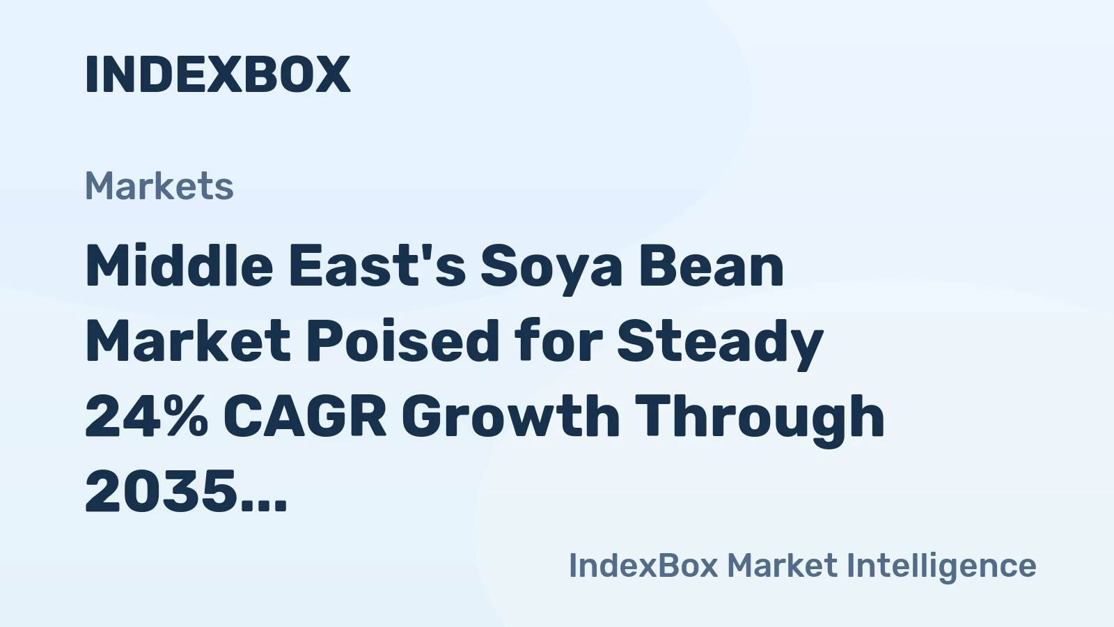 Middle East's Soya Bean Market Poised for Steady 24% CAGR Growth Through 2035