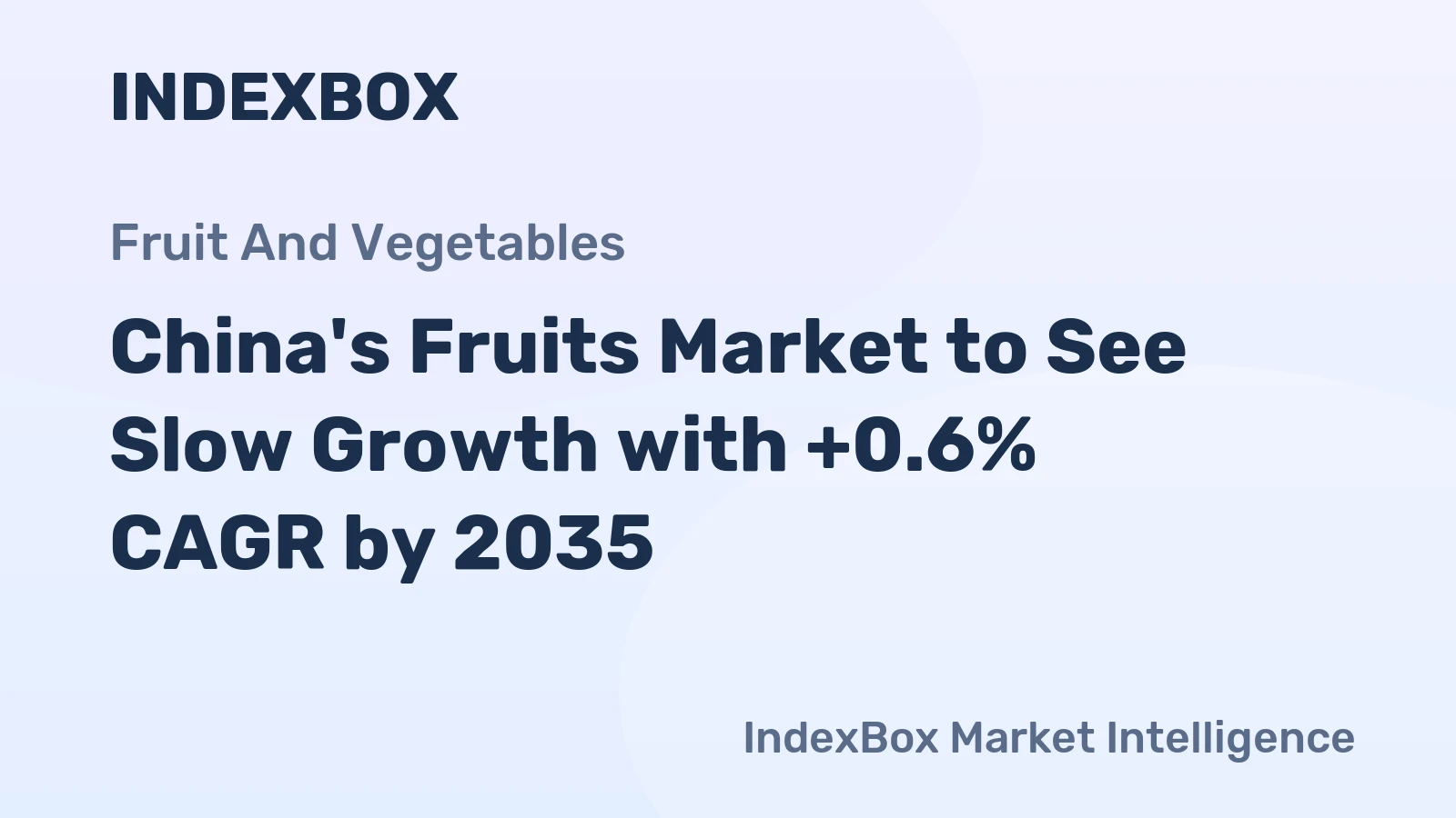 China's Fruits Market to See Slow Growth with +0.6% CAGR by 2035