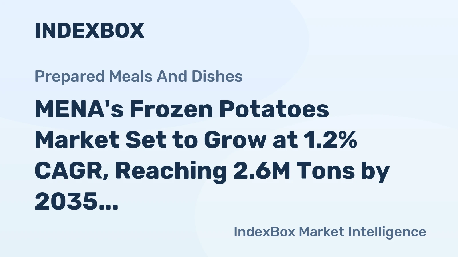 MENA's Frozen Potatoes Market Set to Grow at 1.2% CAGR, Reaching 2.6M Tons by 2035