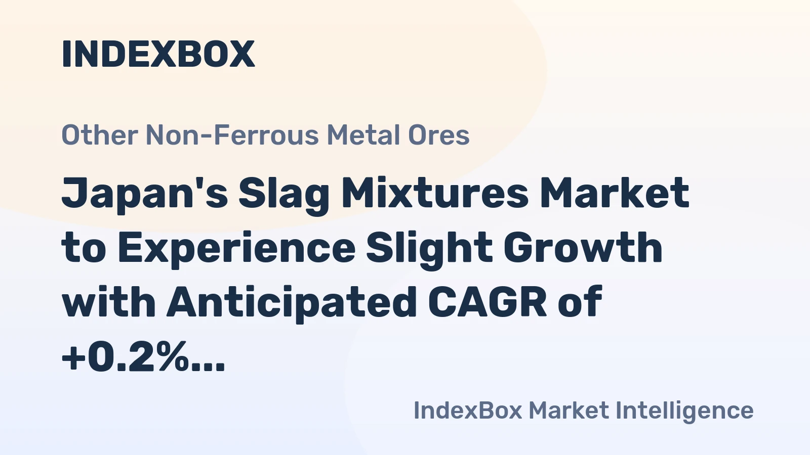 Japan's Slag Mixtures Market to Experience Slight Growth with Anticipated CAGR of +0.2%
