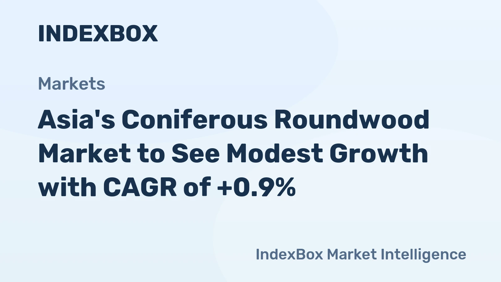 Asia's Coniferous Roundwood Market to See Modest Growth with CAGR of +0.9%