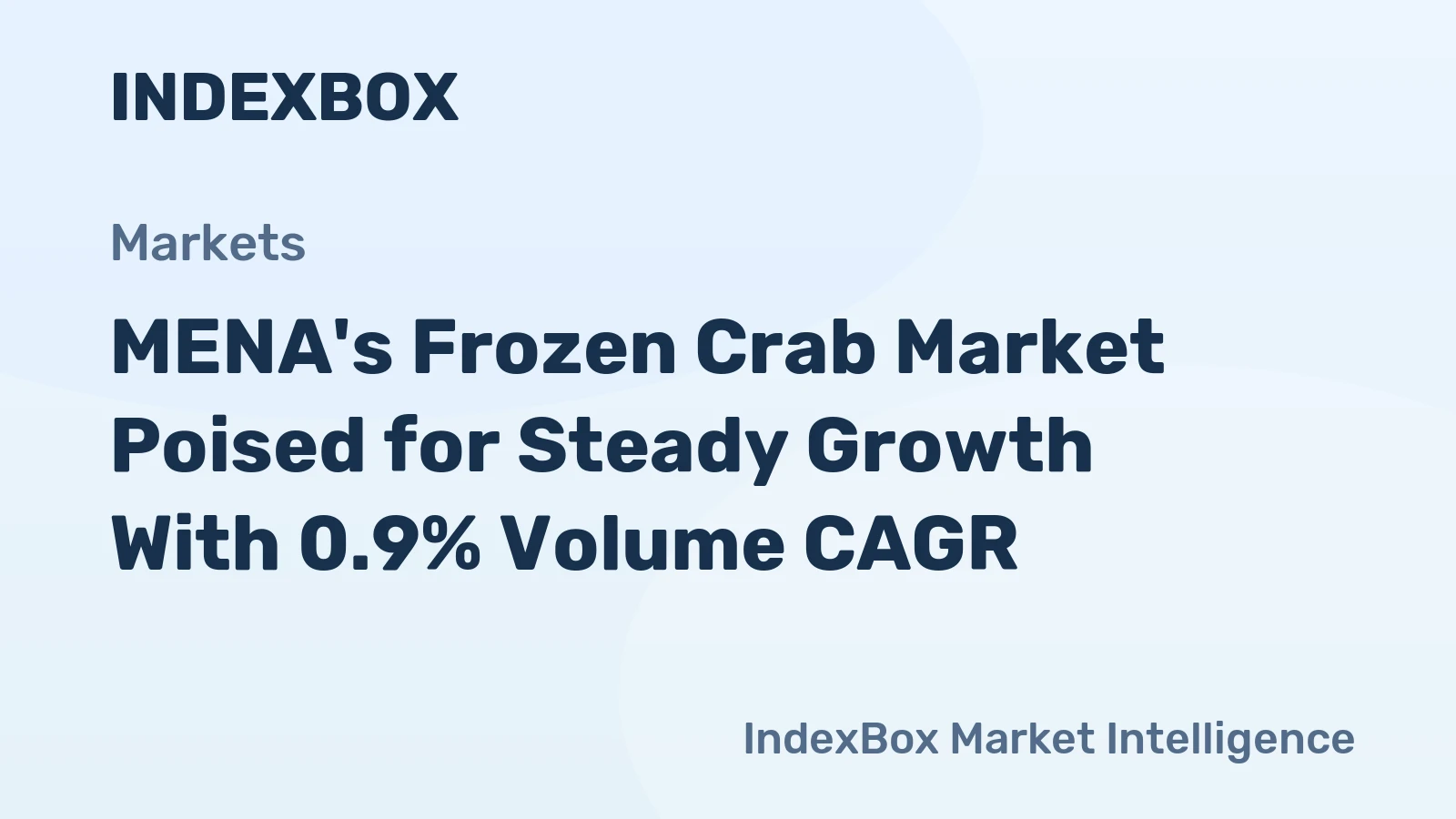 MENA's Frozen Crab Market Poised for Steady Growth With 0.9% Volume CAGR