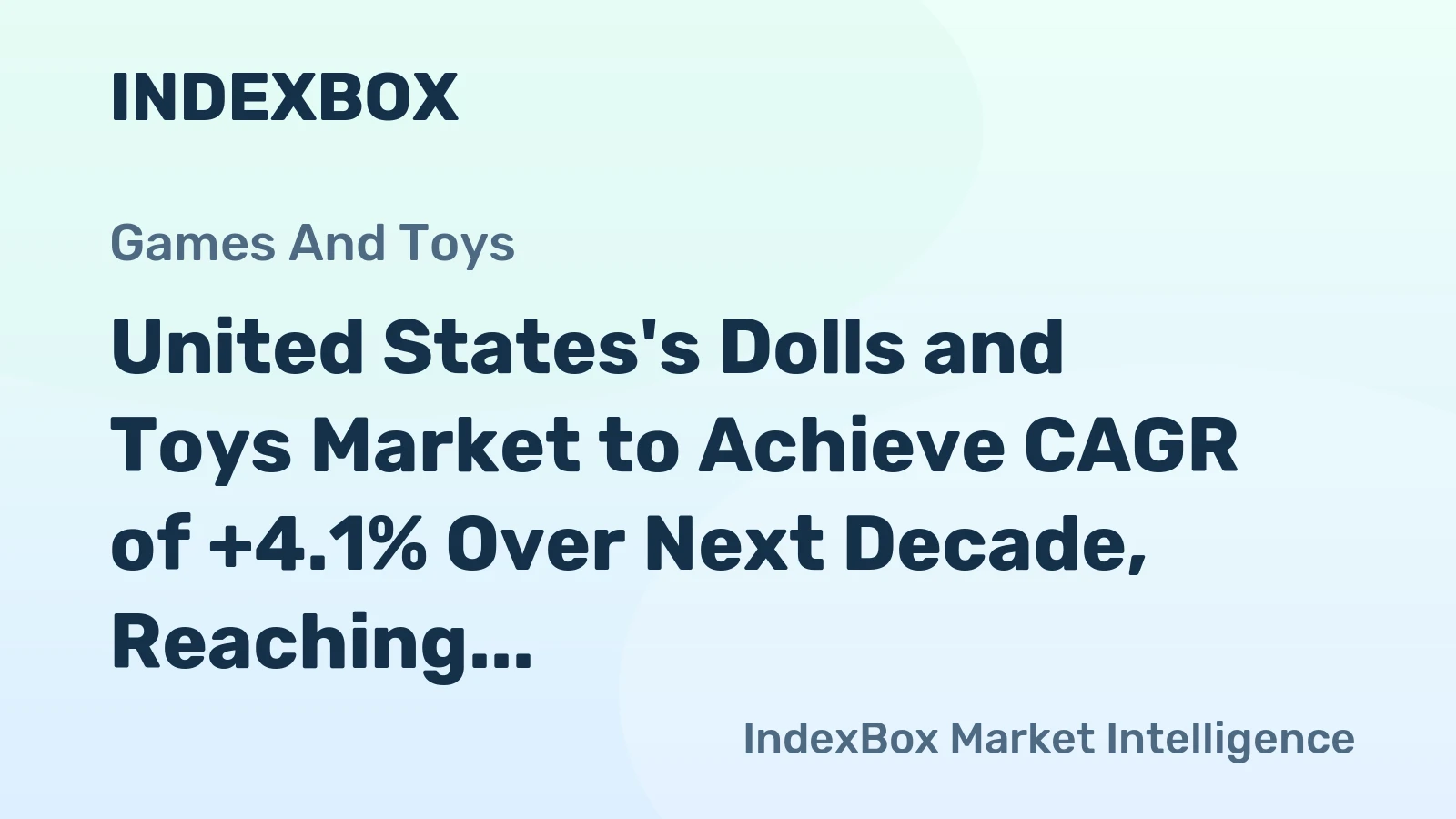 United States's Dolls and Toys Market to Achieve CAGR of +4.1% Over Next Decade, Reaching $33.2B by 2035