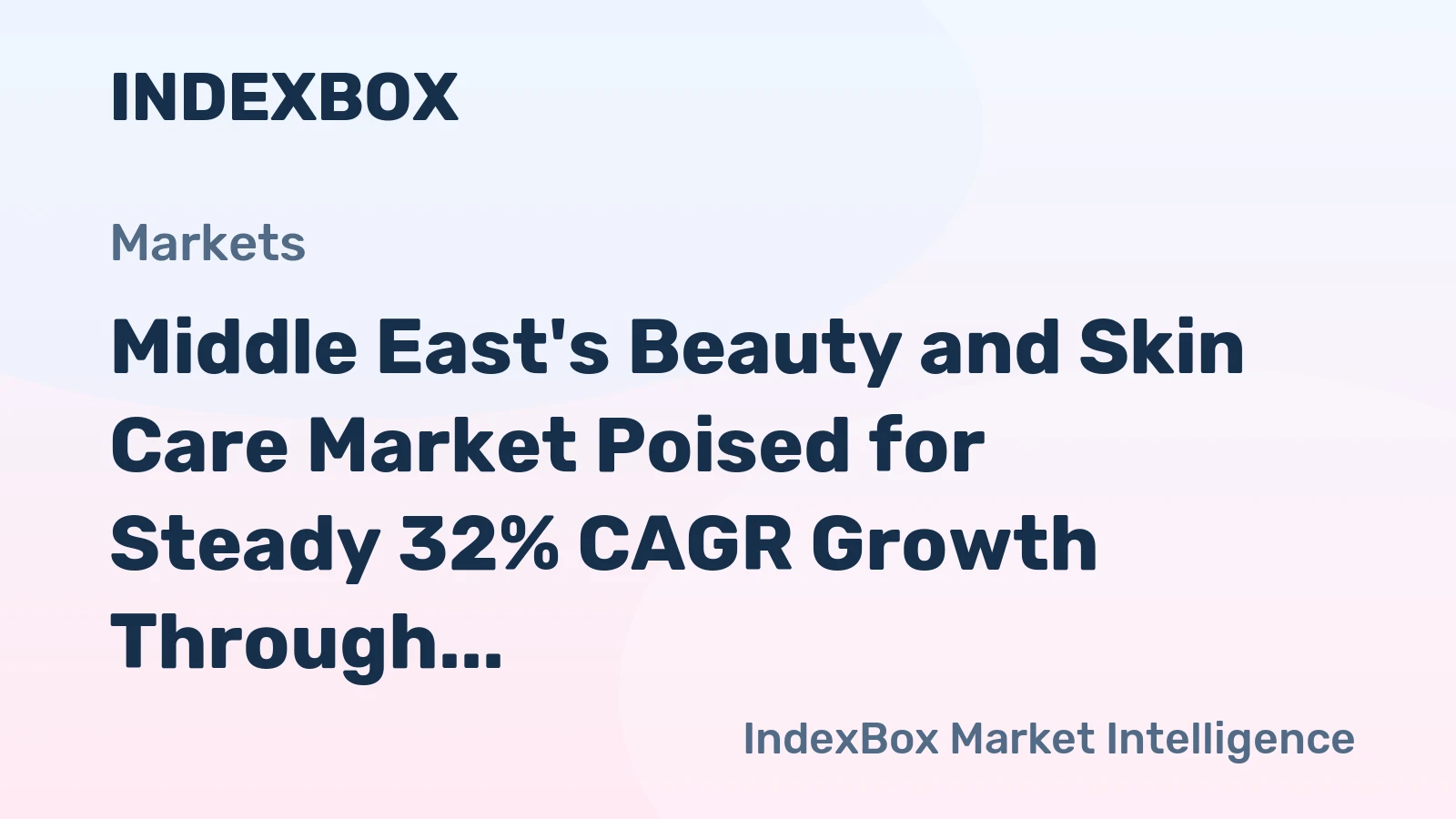 Middle East's Beauty and Skin Care Market Poised for Steady 32% CAGR Growth Through 2035