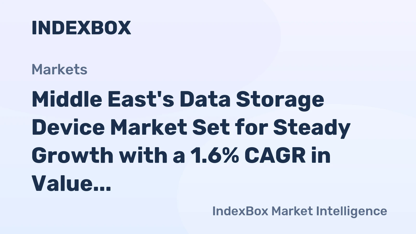 Middle East's Data Storage Device Market Set for Steady Growth with a 1.6% CAGR in Value