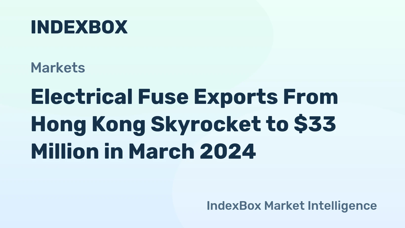 Electrical Fuse Exports From Hong Kong Skyrocket to $33 Million in March 2024