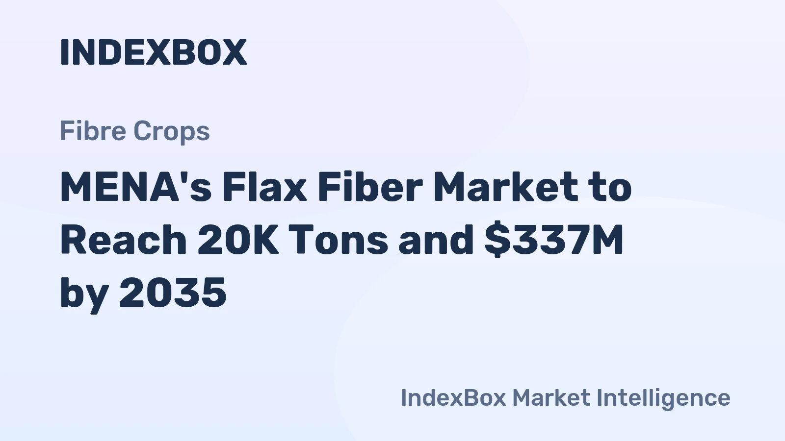 MENA's Flax Fiber Market to Reach 20K Tons and $337M by 2035
