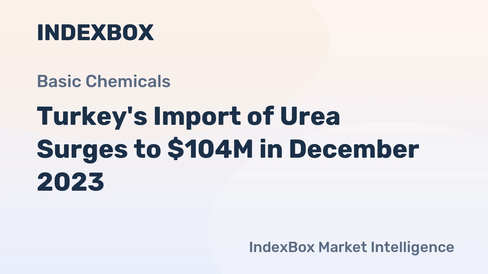 Turkey's Import of Urea Surges to $104M in December 2023
