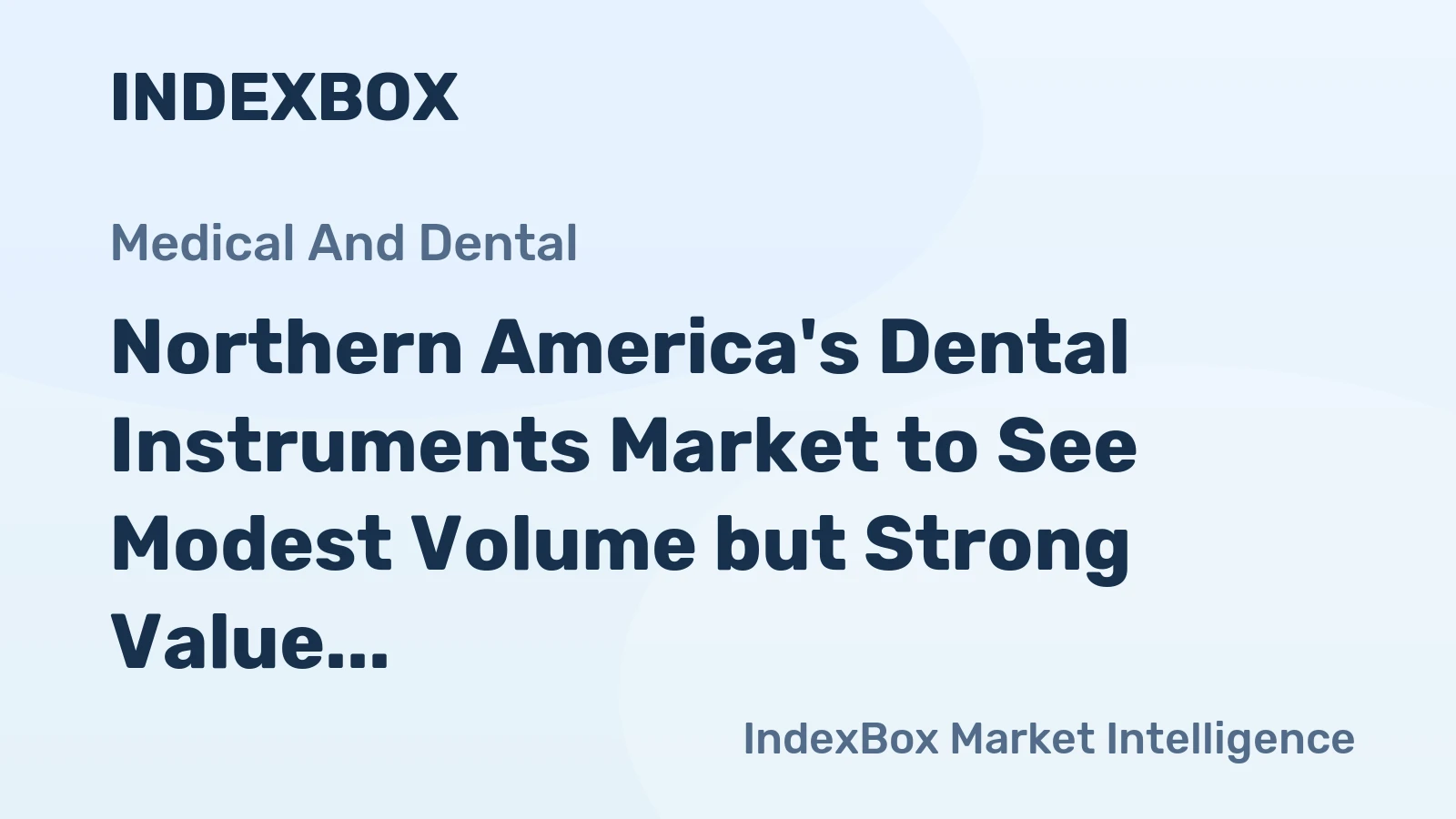 Northern America's Dental Instruments Market to See Modest Volume but Strong Value Growth With a 2.8% CAGR Forecast