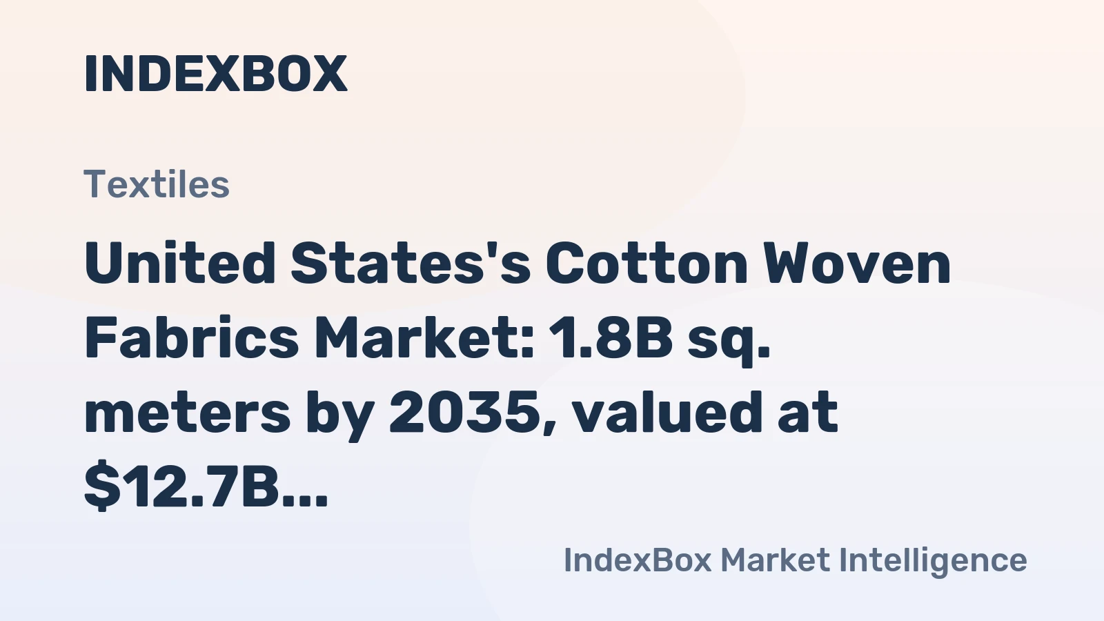 United States's Cotton Woven Fabrics Market: 1.8B sq. meters by 2035, valued at $12.7B