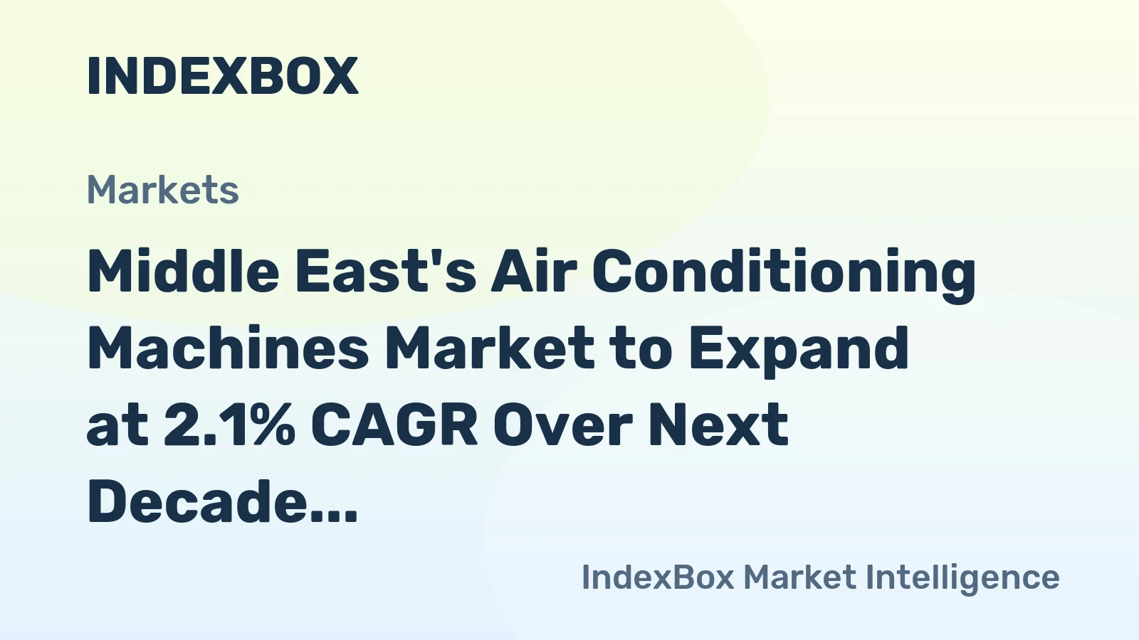 Middle East's Air Conditioning Machines Market to Expand at 2.1% CAGR Over Next Decade