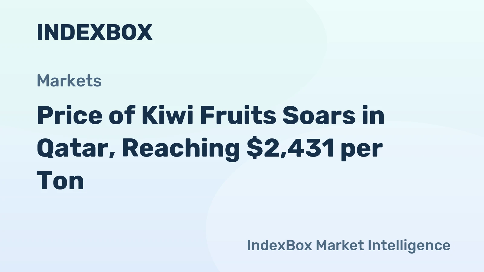 Price of Kiwi Fruits Soars in Qatar, Reaching $2,431 per Ton