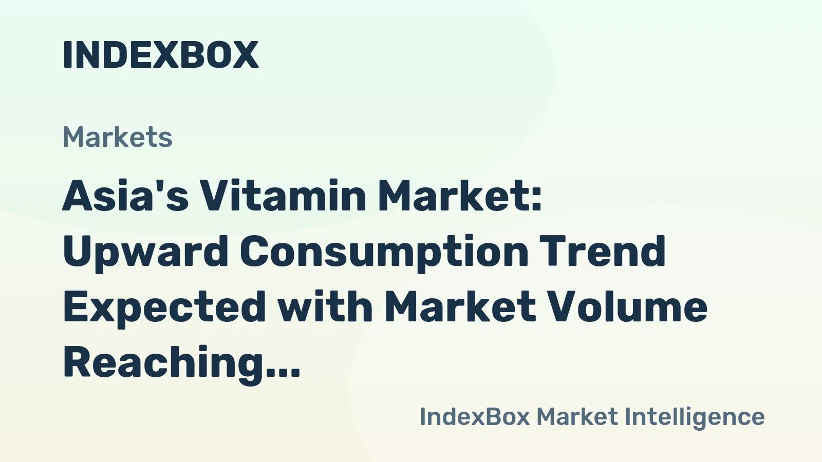 Asia's Vitamin Market: Upward Consumption Trend Expected with Market Volume Reaching 1.2M tons and Value Reaching $23.7B by 2035