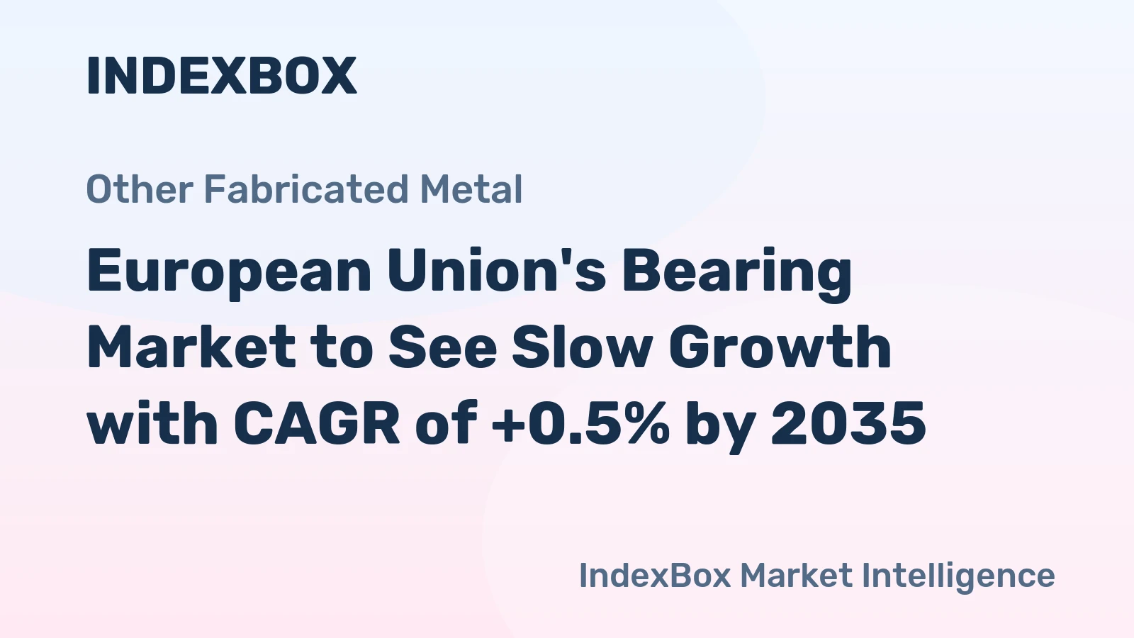 European Union's Bearing Market to See Slow Growth with CAGR of +0.5% by 2035