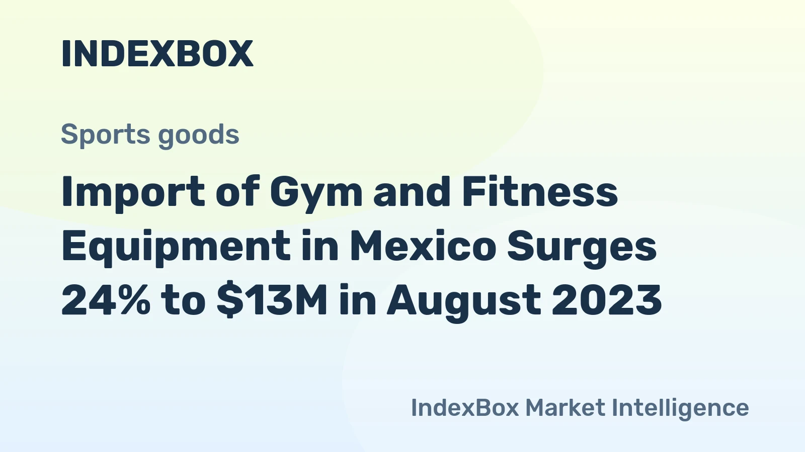 Import of Gym and Fitness Equipment in Mexico Surges 24% to $13M in August 2023