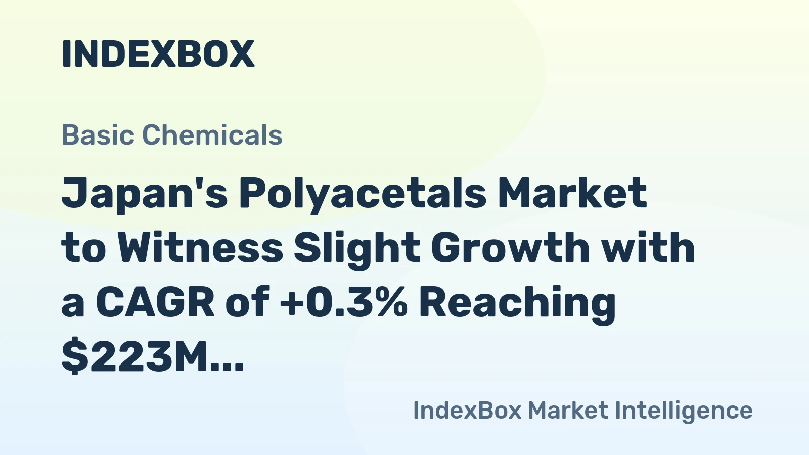 Japan's Polyacetals Market to Witness Slight Growth with a CAGR of +0.3% Reaching $223M by 2035
