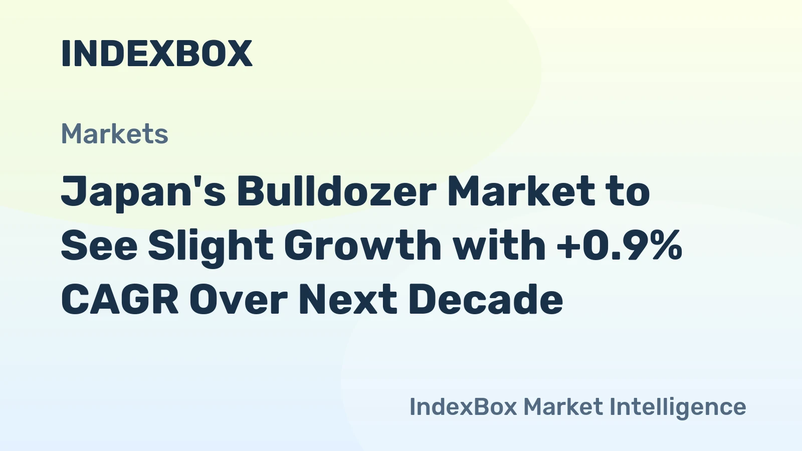 Japan's Bulldozer Market to See Slight Growth with +0.9% CAGR Over Next Decade