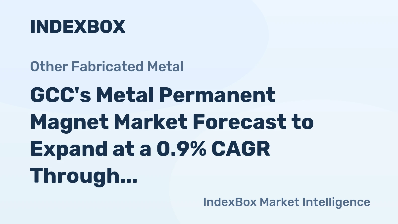 GCC's Metal Permanent Magnet Market Forecast to Expand at a 0.9% CAGR Through 2035